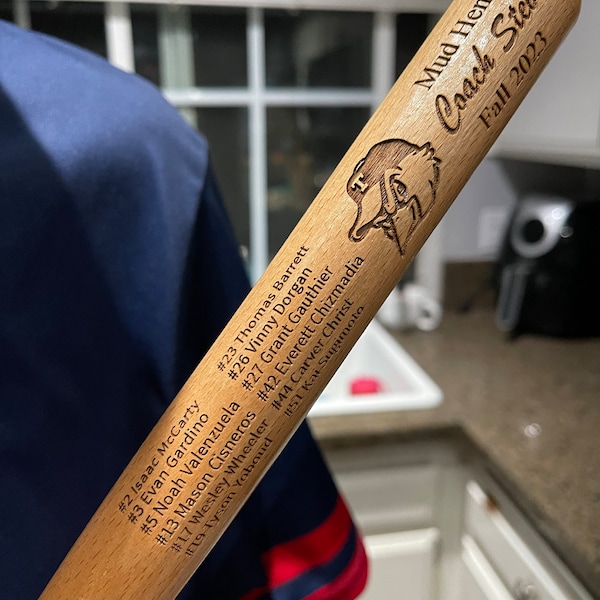 Engraved Miniature Maple Baseball Bat: Coach Keepsake Gift - Etsy