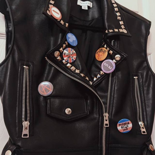 Spider Punk Pin Back Button Sets - Etsy