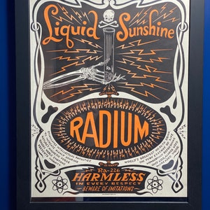 Liquid Sunshine Radium Poster Hand Illustrated and Designed by Madame ...