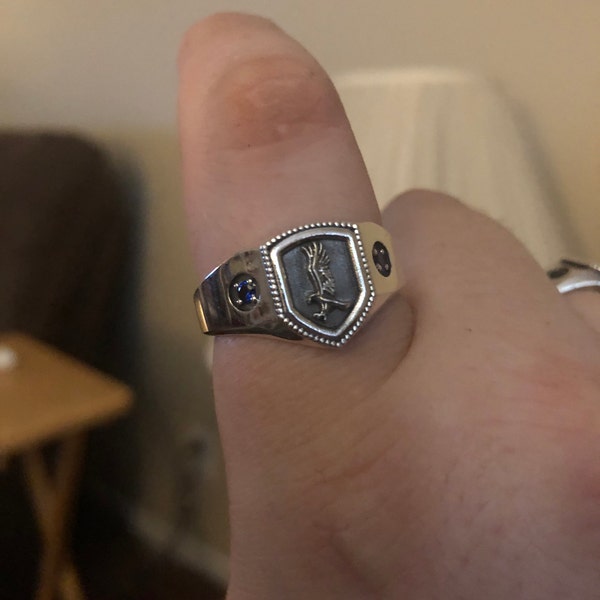 House Signet Ring - the Eagle - Sterling Silver - Etsy