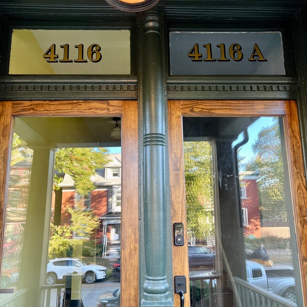 Metallic Gold Transom Numbers Gold Fanlight House Numbers Gold and ...