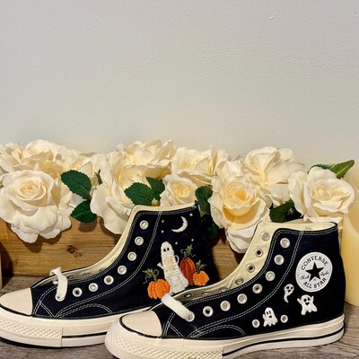 Converse Embroidered Custom Cartoon, Neighbor Totoro Embroidered ...