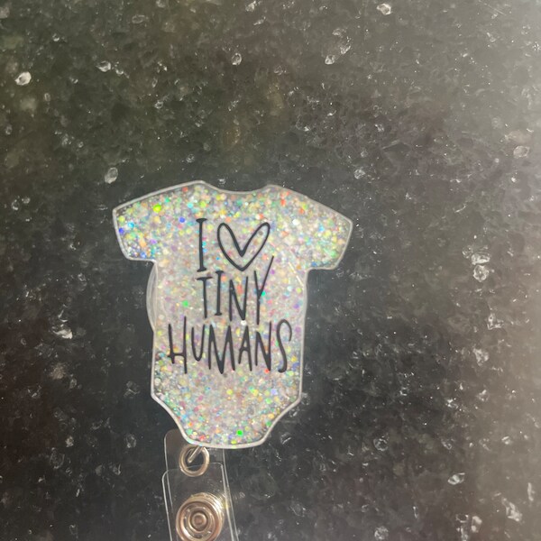 Glitter Badge Reel, Tiny Humans Badge Reel, Labor and Delivery Badge Reel, Nurse Badge Reel ...