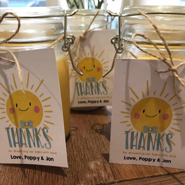 Editable Sunshine Favor Tag Little Sunshine Birthday Thank You Tag Boy ...