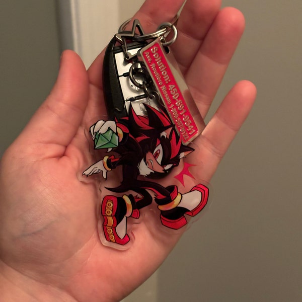 Sonic Shadow Hedgehog 3' Acrylic Keychain/charms | Sonic Hedgehog - Etsy