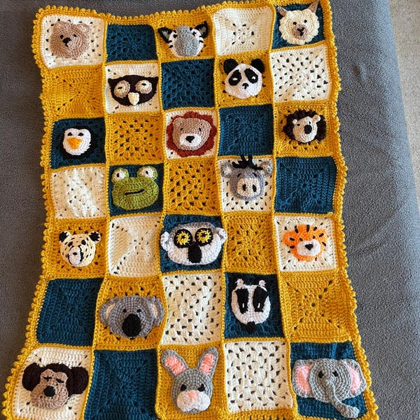 US TERMS - PDF Crochet Pattern - Animal Kingdom Blanket - Etsy