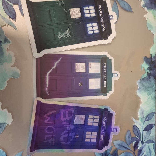 Cracked TARDIS Sticker | Doctor Who Vinyl Decal | 11th Doctor and Amy ...