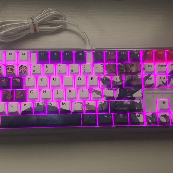 Viego the Ruined King LOL Series Keycap Set, 127 Keys PBT for Mechanical Keyboard OEM Profile ...