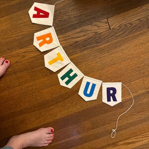 Pastel Felt Name Bunting Large Felt Flag Garland Girls Room Banner ...