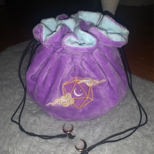 Dreamy Multi Pocket Dice Bag. Transportable Dice Storage for TTRPG Dice ...