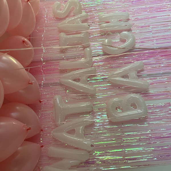 16" White Letter and Numbers Balloons - Create Your Balloon Banner ...
