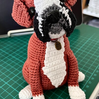 Boxer Crochet Pattern Crochet Boxer Dog Pattern Amigurumi - Etsy