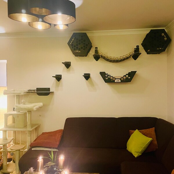 Cat Wall Furniture, Modern Cat Wall Shelves, Cat House, Cat Wall Bed ...