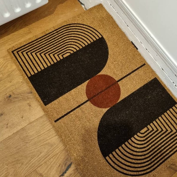 Mid Century Modern, Welcome Mat Mid Century Modern Art, Wedding Gift ...
