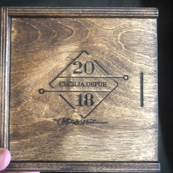 5x5 Wood Print Box With Enough Space for 5x5 Prints - NO USB Area - Etsy