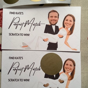 Bridal Shower Scratch off Game Perfect Match Personalized - Etsy