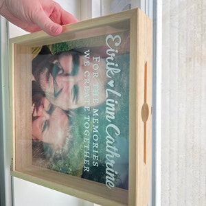 Personalized Shadow Box as a Travel Lover Gift. Wooden Keepsake Box ...