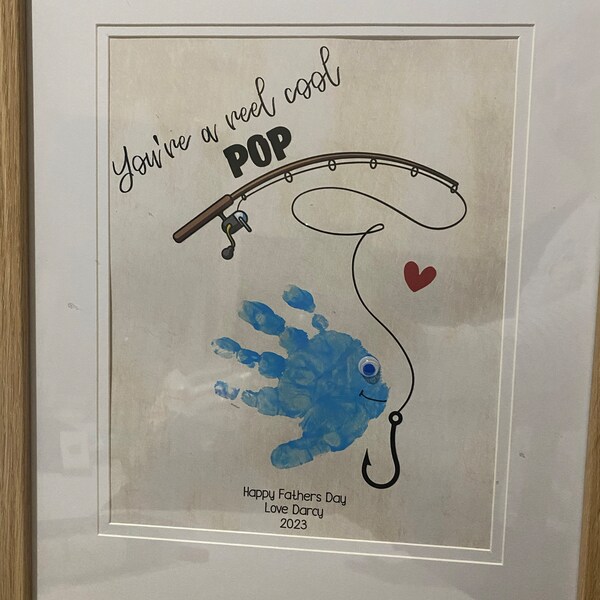 Fish Handprint EDITABLE / Hand Art Craft / Father's Day Birthday ...