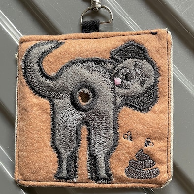 ITH Dachshund Poop Bag Dispenser Machine Embroidery Design. Dog Poop ...