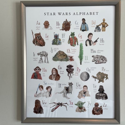 Star Wars Alphabet Poster, Star Wars A-Z, Star Wars Watercolor Art ...