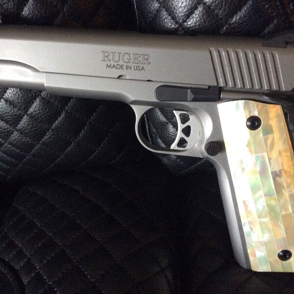 VITOONWOOD Matching 1911 Full Size Pearl MOP Handle Grips Fit M1911 ...