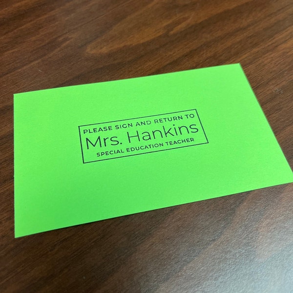 Personalized Complete and Return Stamp, Custom Please Complete & Return ...