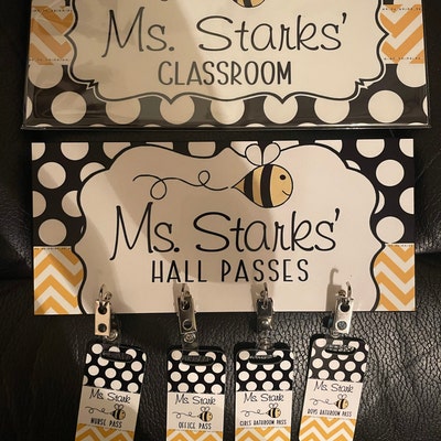 Bumble Bee Hall Pass Classroom Sign - Etsy