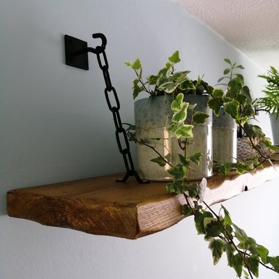 Set of 2 Unique Industrial Chain Shelving Brackets Various - Etsy