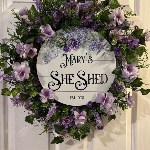 Personalized She Shed Sign, She Shed Gift, Lavender Custom Woman's Shed ...