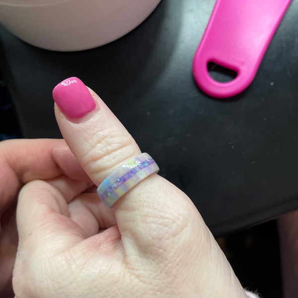 Unicorn Poop Ring With Opal Inlay - Diamond Dust Ring - Diamondcast ...