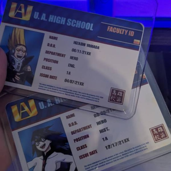 Personalized ID Badges, Cosplay Ids, Customized ID Badge, Plastic Pvc ...