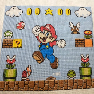 Super Mario retro Video Game Super Mario Cross Stitch Pattern PDF ...