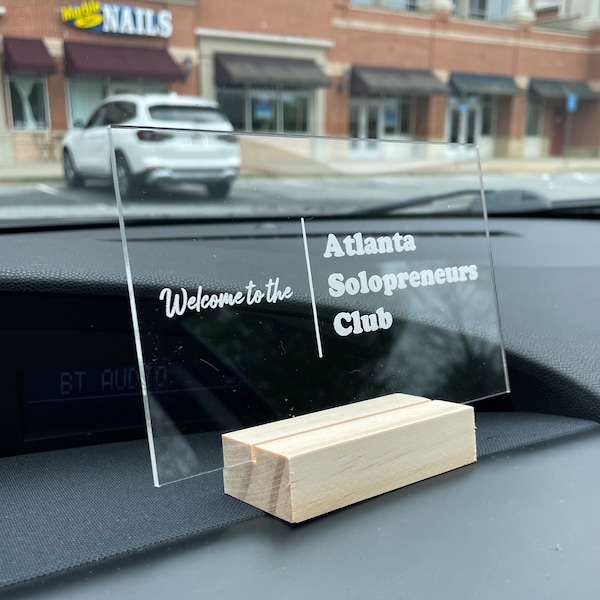 Custom Acrylic Sign - Small Acrylic Business Signs - Laser Engraved ...