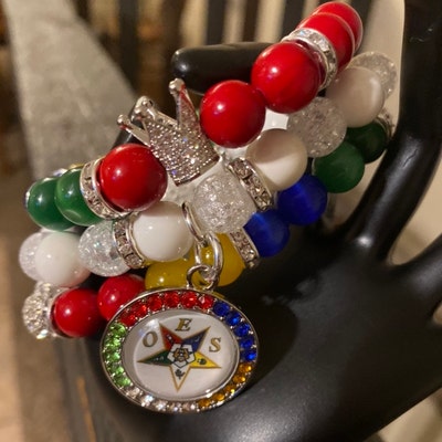 1 Round OES Order of the Eastern Star Charm Pendant Silver Tone ...