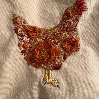 Digital PDF Pattern Farm Floral Chicken, PDF Guide, Instant Download ...