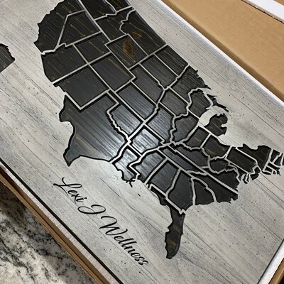 Map to Mark Travels, Can Use Push Pins, US Map, Map of United States ...