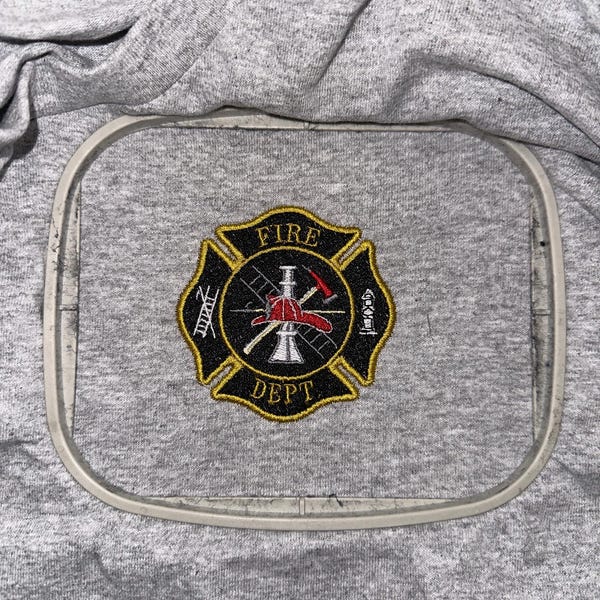 Fire Department Logo - Machine Embroidery Design - 3 Sizes, Firefighter ...