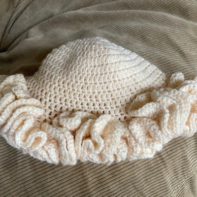 Easy Crochet Ruffle Hat Pattern Crochet Pattern Crochet Hat Patterns ...