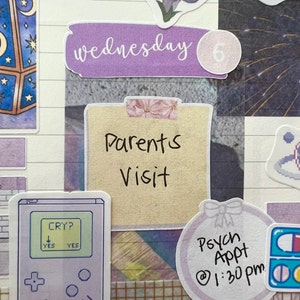 Happy Planner PRINTABLE Stickers Purple Floral Planner - Etsy
