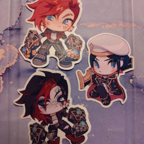 Arcane League of Legends Stickers: Jinx, Vi, Caitlyn - Chibi Style - Etsy