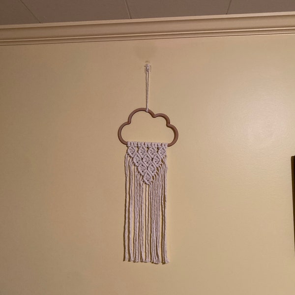 Macrame Cloud Wall Hanging Nursery Decor - Etsy