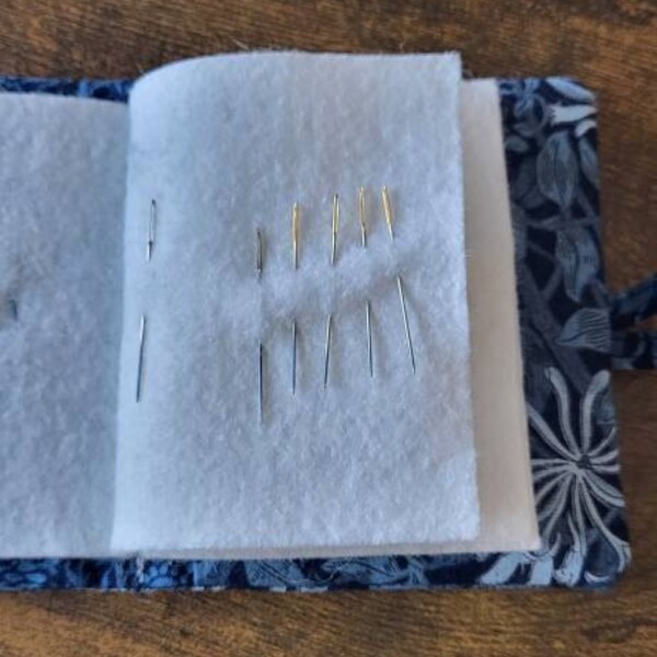 Handmade Fabric Needle Book/ Earring Travel Book With Bunny and Flower ...