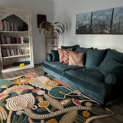 Fern Garden Hand-tufted Custom Wool Area Rug/carpet for Bedroom ...