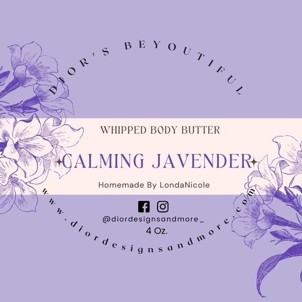 100% Editable Body Product Label Templates - Body Butter, Skincare ...
