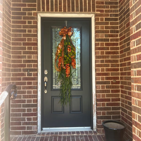 Extra Long Door Swag, Everyday Door Swag, Neutral Color Swag, Long Vine ...