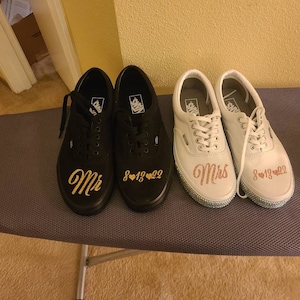 Iron on Decal Custom, Do It Yourself Shoe Stickers, Custom Wedding Text ...