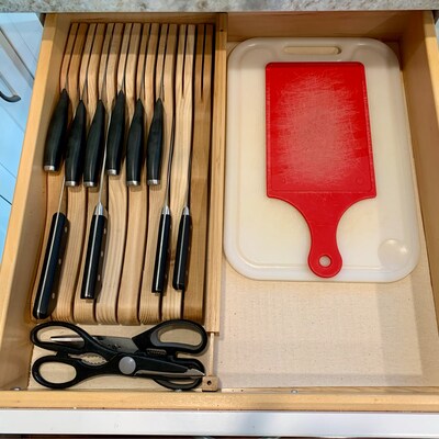 Custom Knife Block Storage Drawer Insert - Etsy