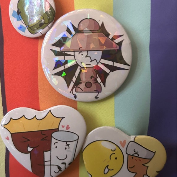 Excellent Entities HOLOGRAPHIC PIN 2.25 INCH - Etsy