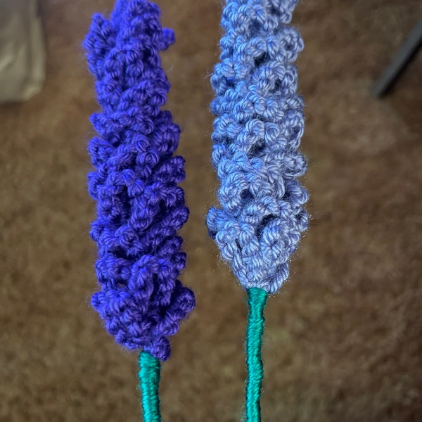 Crochet Lavender English Pattern (video), Amigurumi Lavender Flower ...