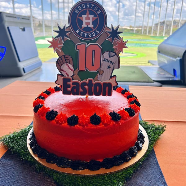 Baseball Cake Topper Astros - Etsy